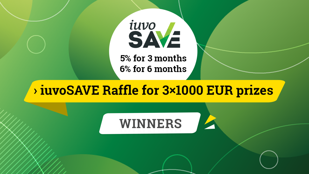 The winners of the iuvoSAVE Raffle for 3x1000 EUR prizes are clear - Iuvo - Invest in loans. We ...